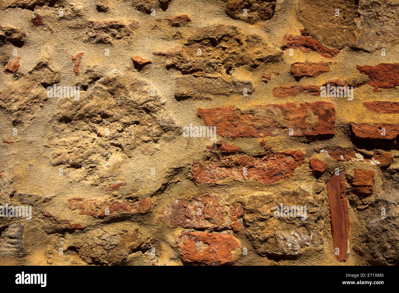 Brick wall, Volterra, Tuscany, Italy Stock Photo - Alamy