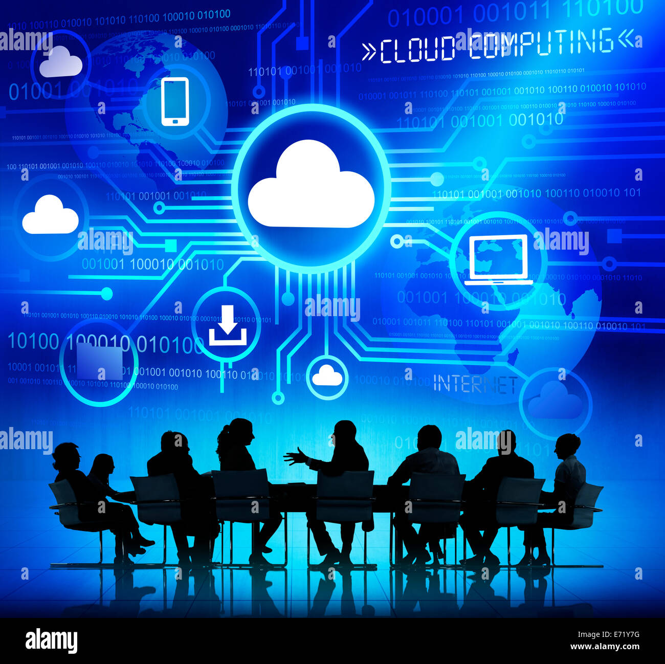 Business People and Cloud Computing Concepts Stock Photo - Alamy