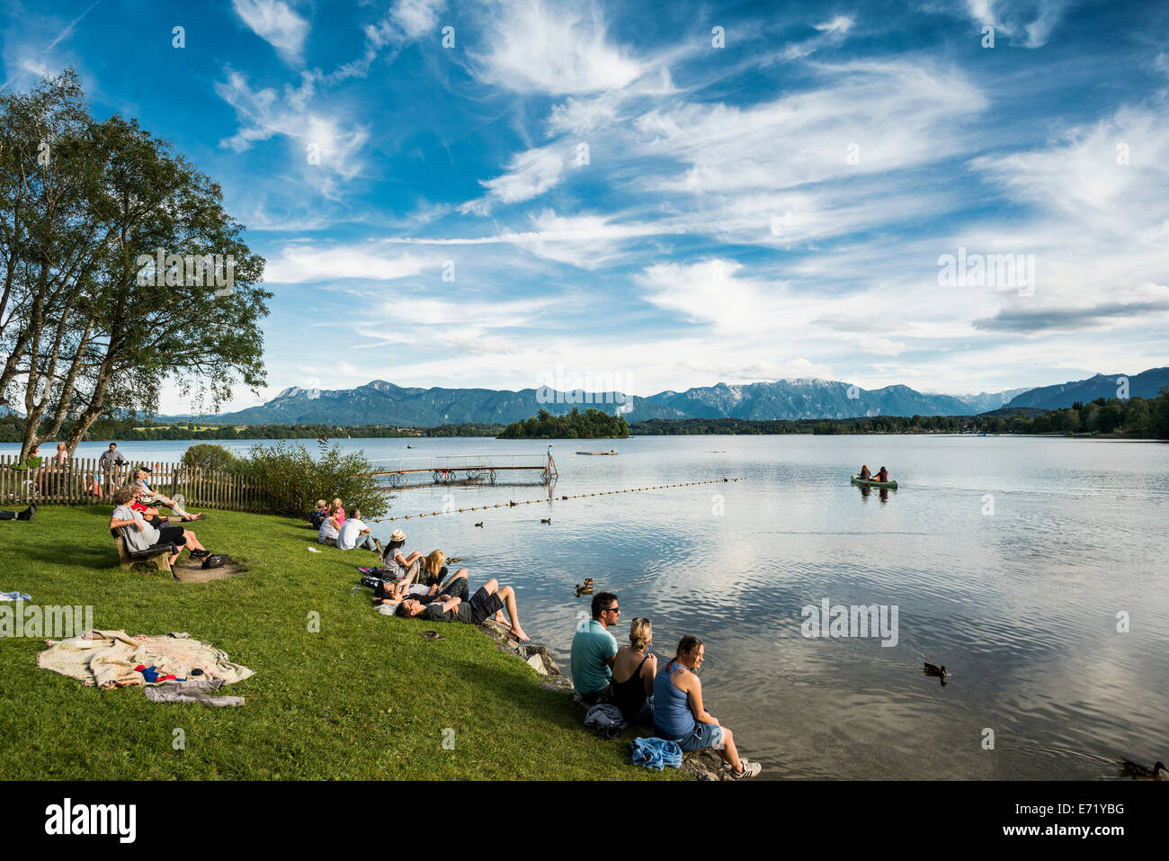 Staffelsee Lake near Uffing, Upper Bavaria, Bavaria, Germany Stock ...