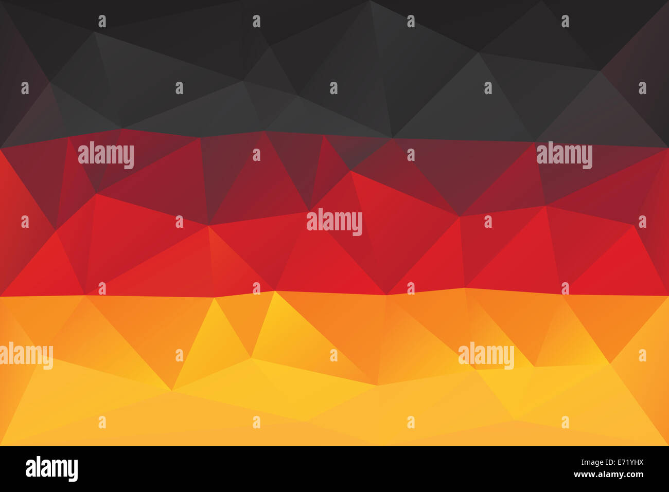 German flag - triangular polygonal pattern Stock Photo - Alamy