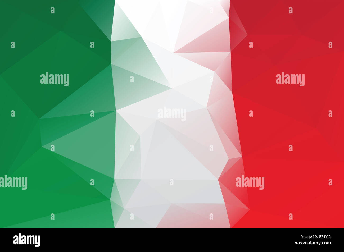 Italian flag - triangular polygonal pattern Stock Photo - Alamy