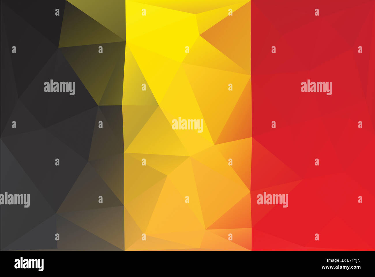 Belgium flag - triangular polygonal pattern Stock Photo - Alamy