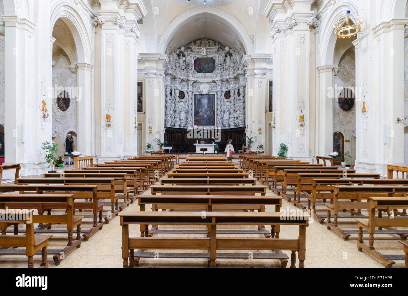 Nave, chancel and apse with the main altar by Giuseppe Cino, 1696 ...