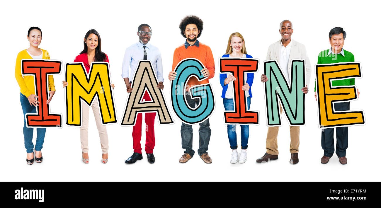 Group of People Standing Holding Imagine Stock Photo - Alamy