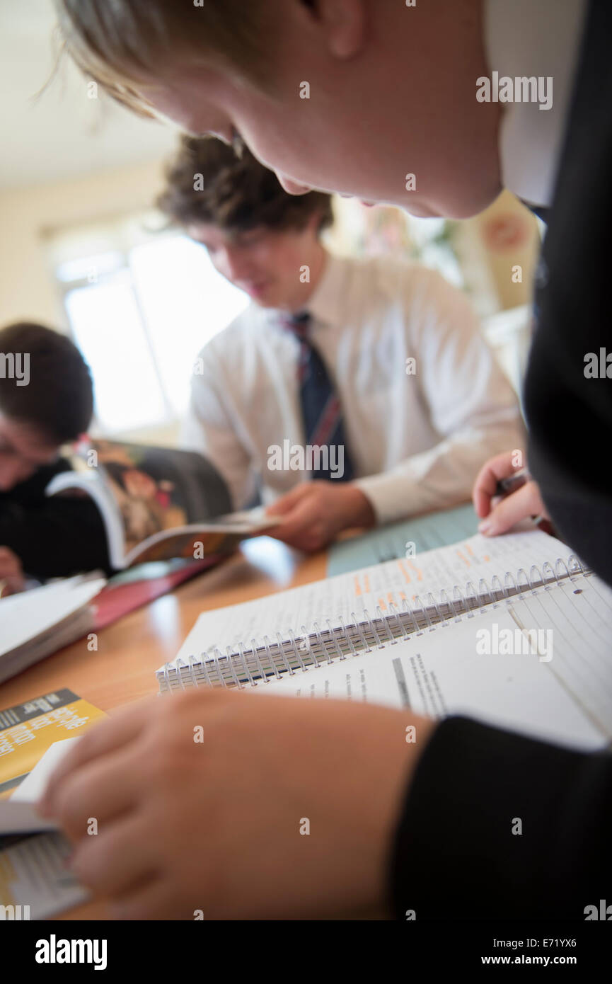 Secondary education Wales UK - Year 12 13 sixth form students boys boy ...