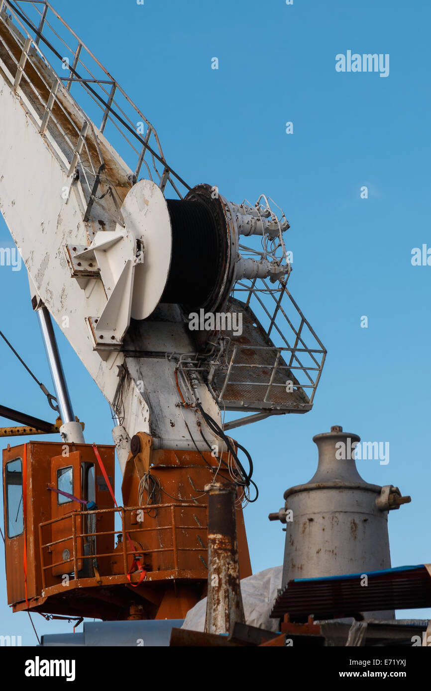 Old crane in shipyard Stock Photo - Alamy