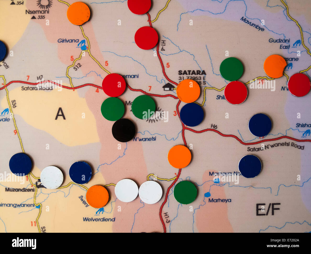 Map Of Park Africa High Resolution Stock Photography and Images - Alamy