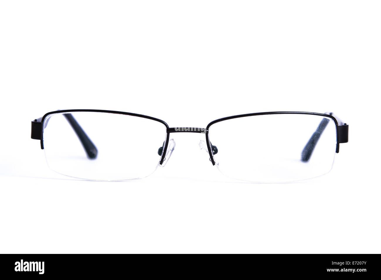 Pair of eyeglasses, front view, isolated on white background Stock ...