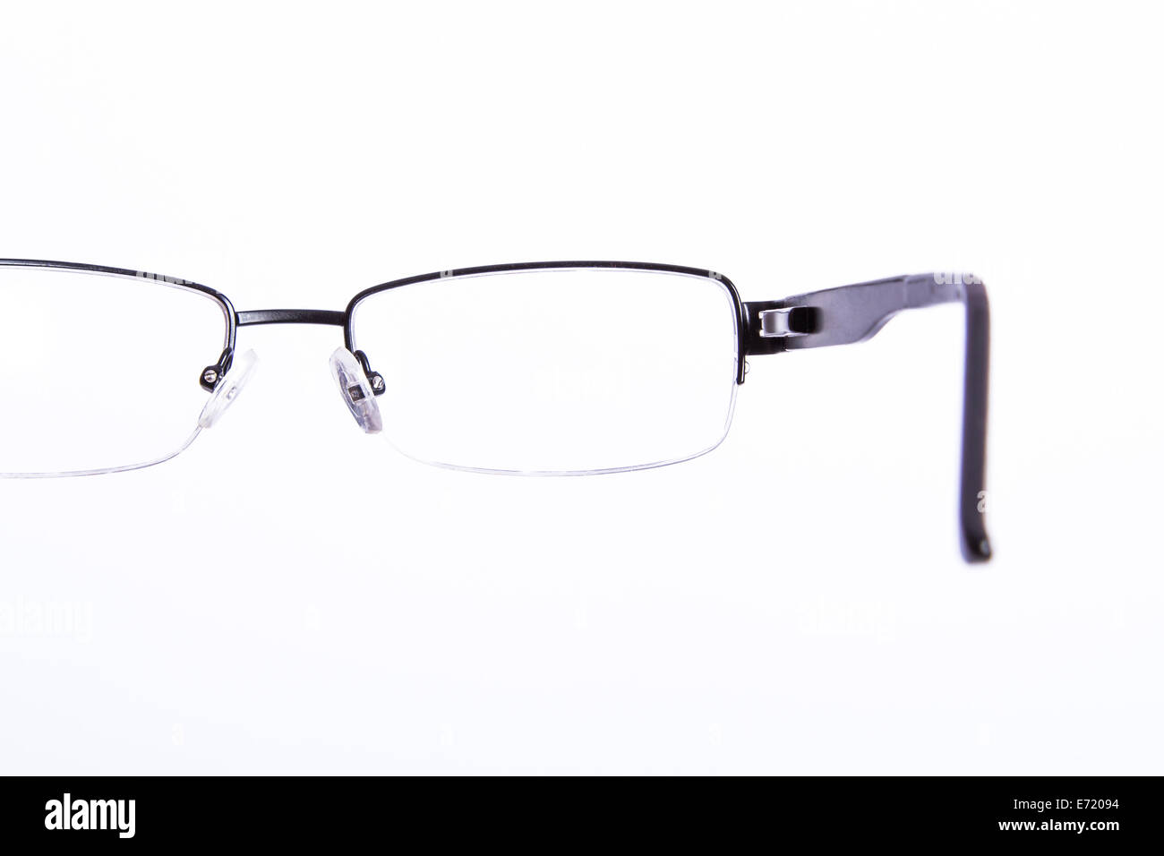 Pair of eyeglasses, front view, isolated on white background Stock ...
