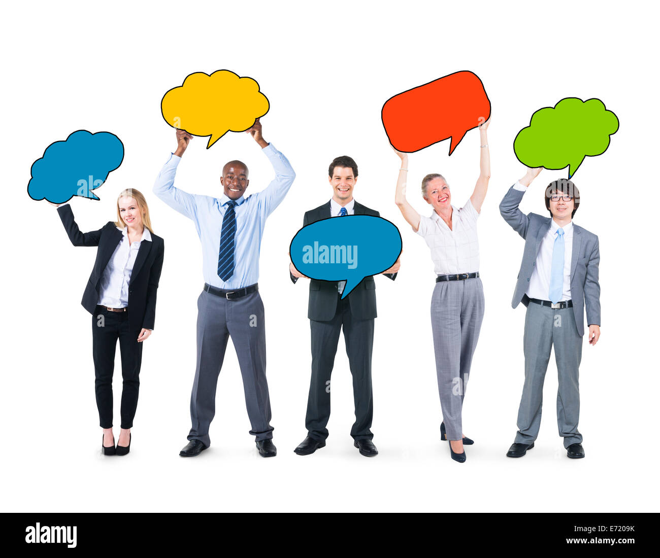 Multi ethnic group people colorful bubbles hi-res stock photography and ...