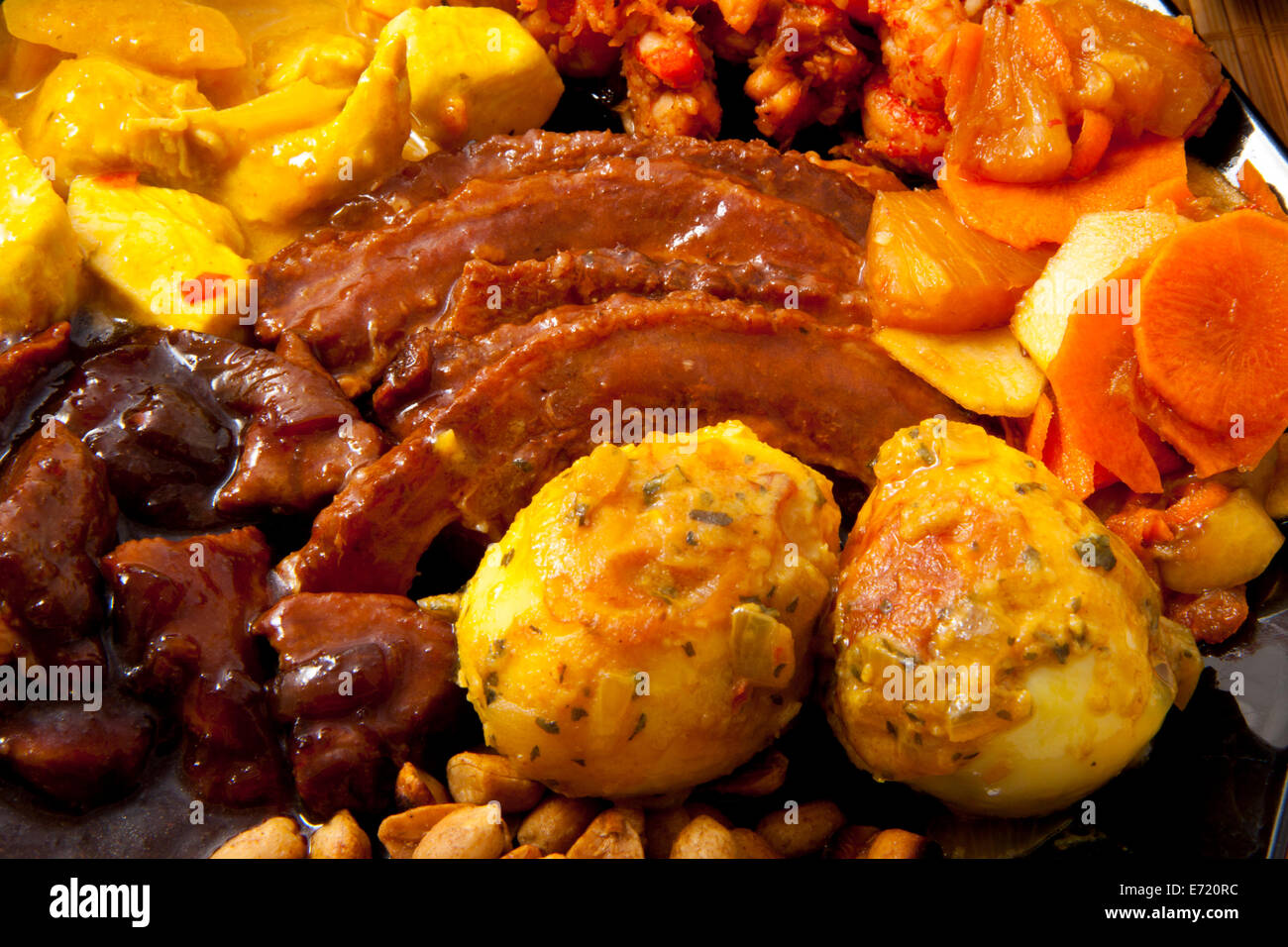 plate with indonesian food on a plate Stock Photo - Alamy