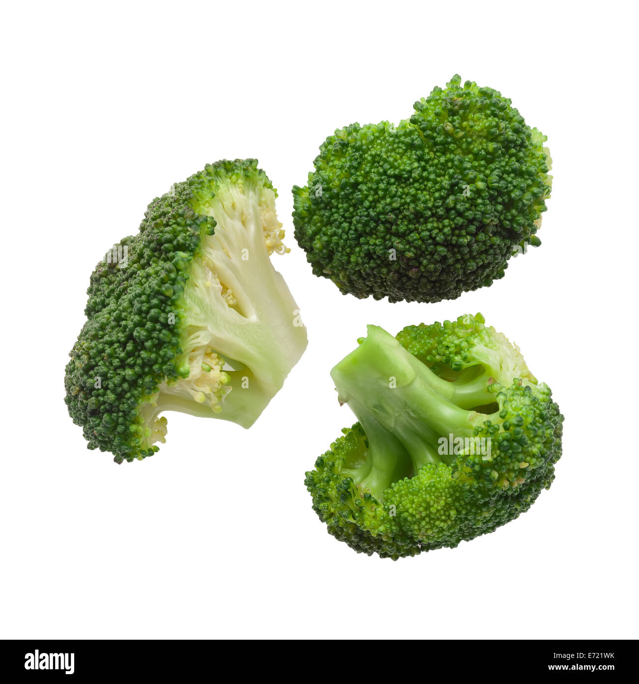Steamed broccoli, white background hi-res stock photography and images ...