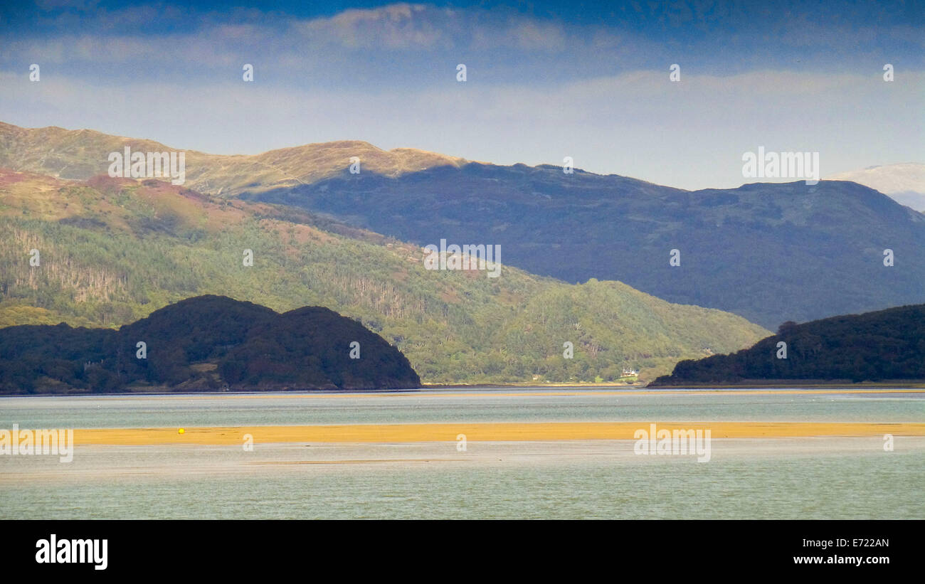 mawddach trail estuary of the afon mawddach gwynedd north wales Stock ...