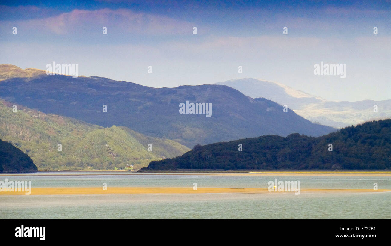 mawddach trail estuary of the afon mawddach gwynedd north wales Stock ...