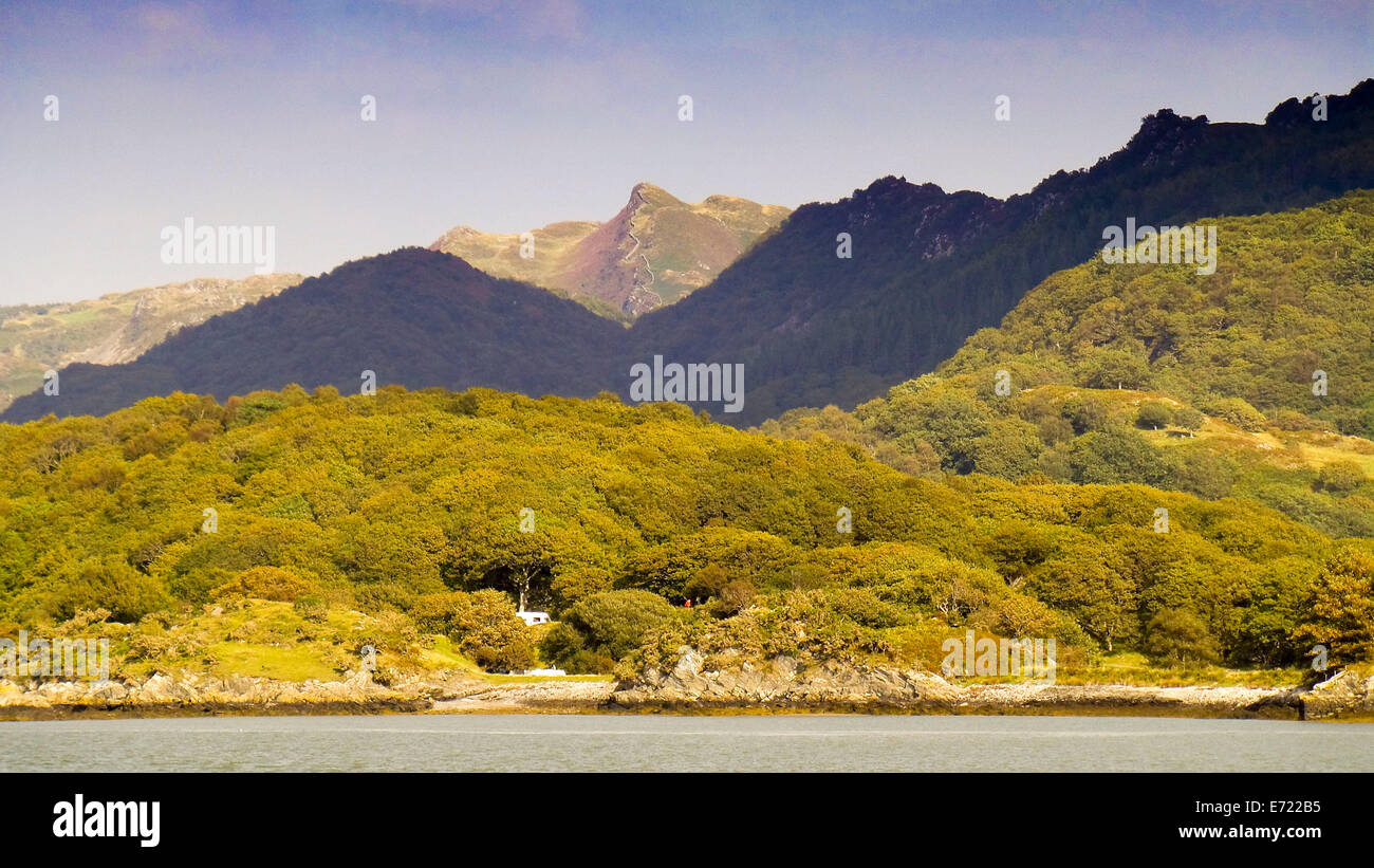mawddach trail estuary of the afon mawddach gwynedd north wales Stock ...