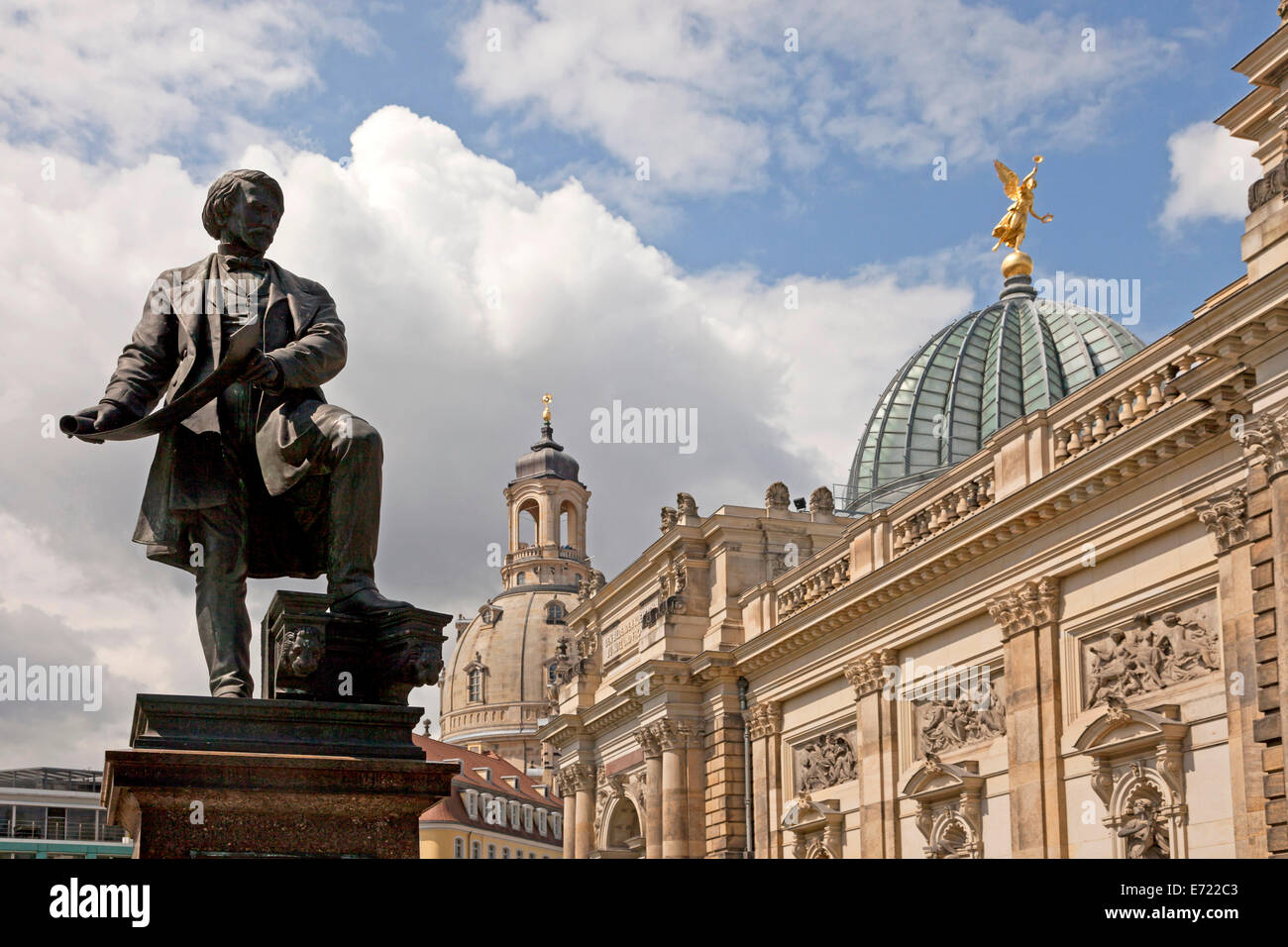 Gottfried Semper Monument and the Academy of Fine Arts in Dresden ...