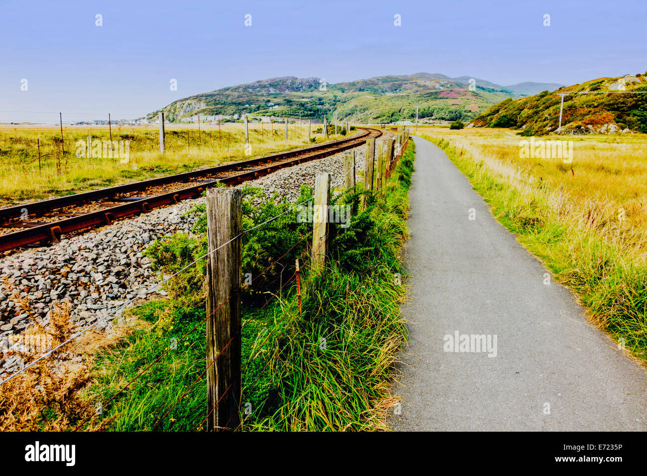 mawddach trail estuary of the afon mawddach gwynedd north wales Stock ...