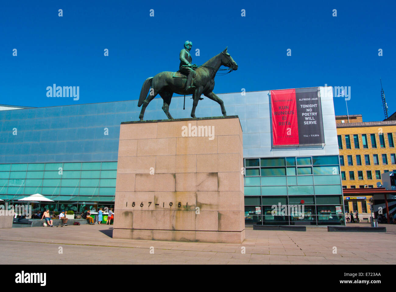 Statue of Carl Gustav Mannerheim, Finnish general and president, in ...