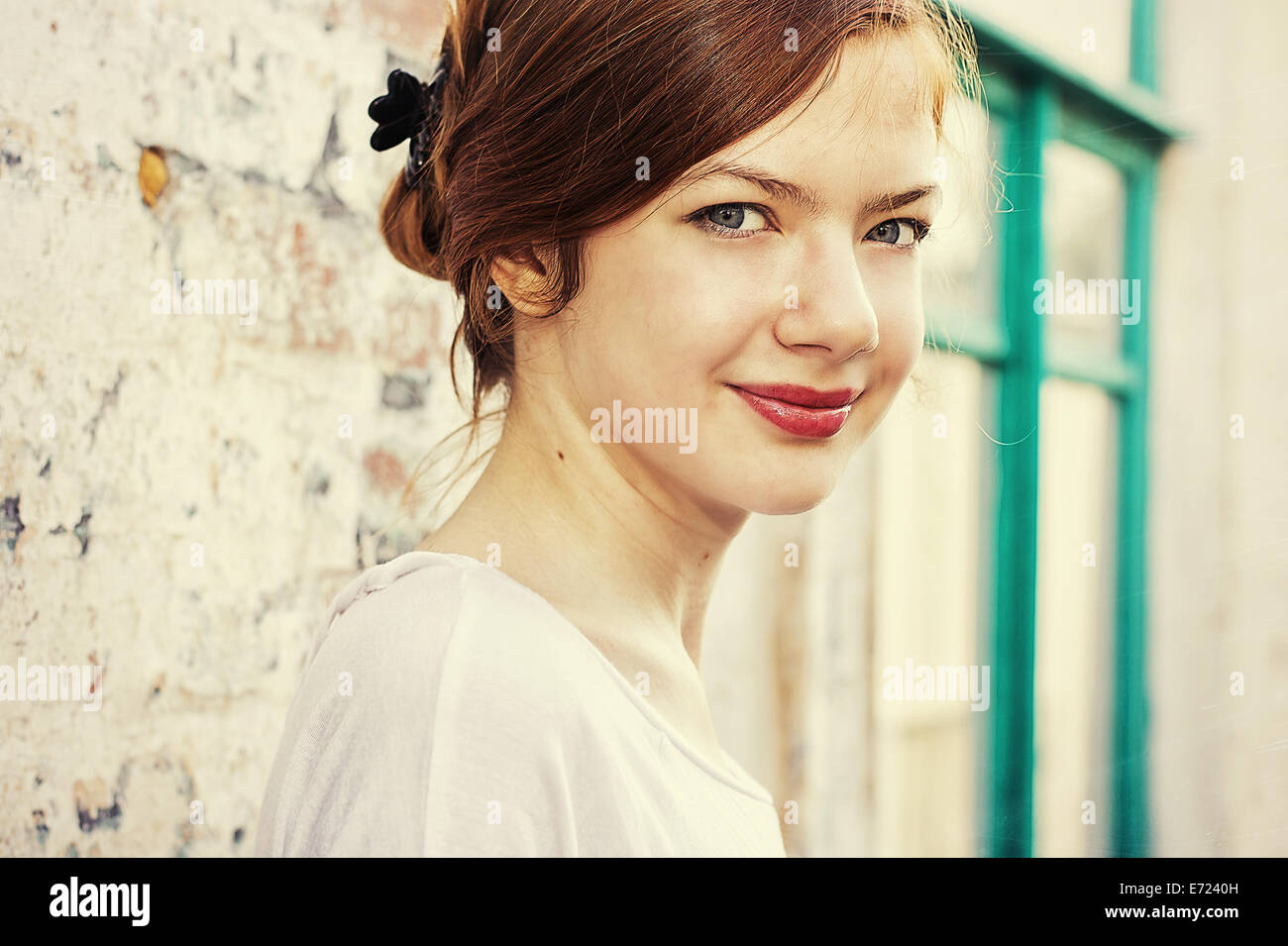 portrait of a beautiful girl teen in bright sunlight Stock Photo - Alamy