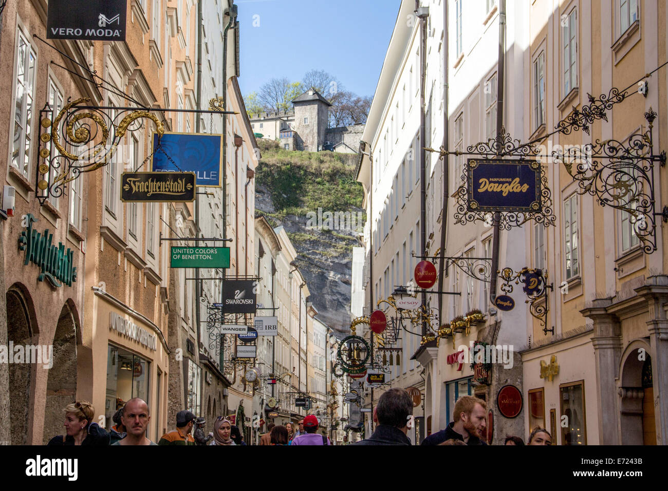 Austria: Getreidegasse, one of the oldest streets at the centre of ...