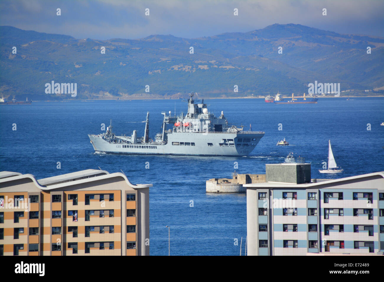 Gibraltar. 4th Sep, 2014. The Royal Navy’s HMS Ocean arrived in the Bay ...