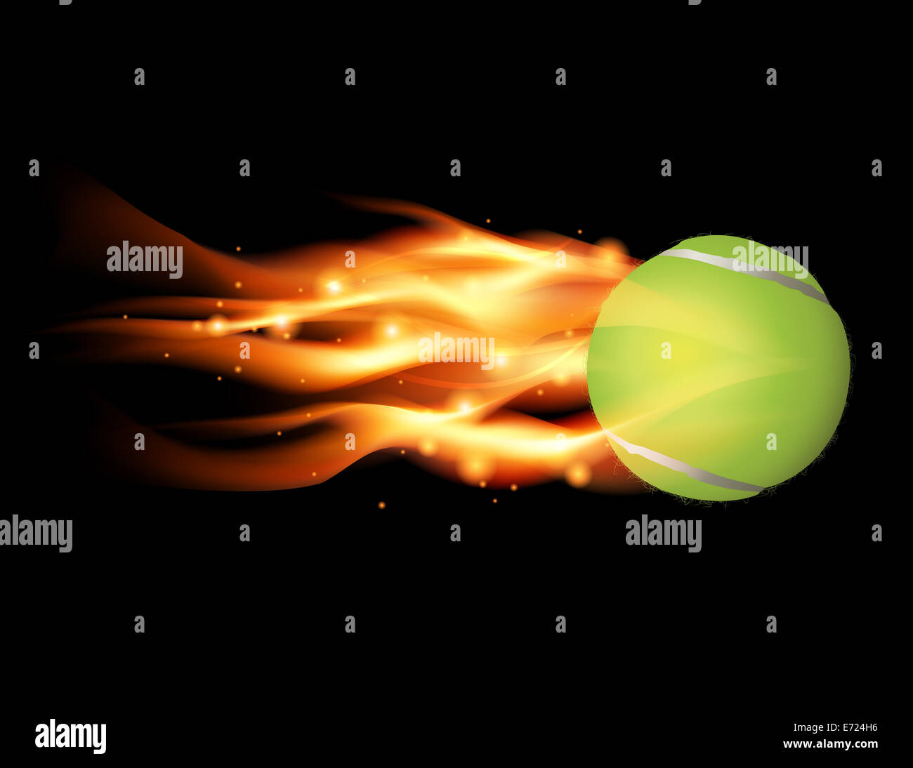 Tennis ball on fire hi-res stock photography and images - Alamy