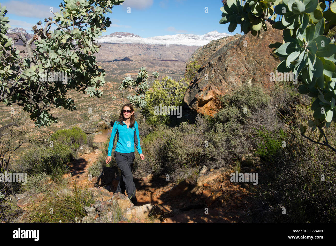 Hiking up to Wolfberg Arch, Cederberg Wilderness, South Africa Stock ...