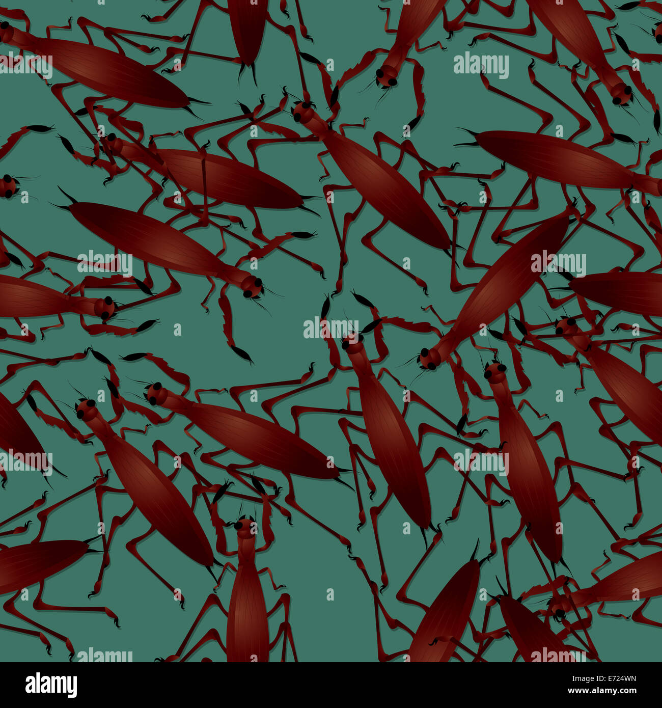 Seamless pattern design with bugs Stock Photo - Alamy