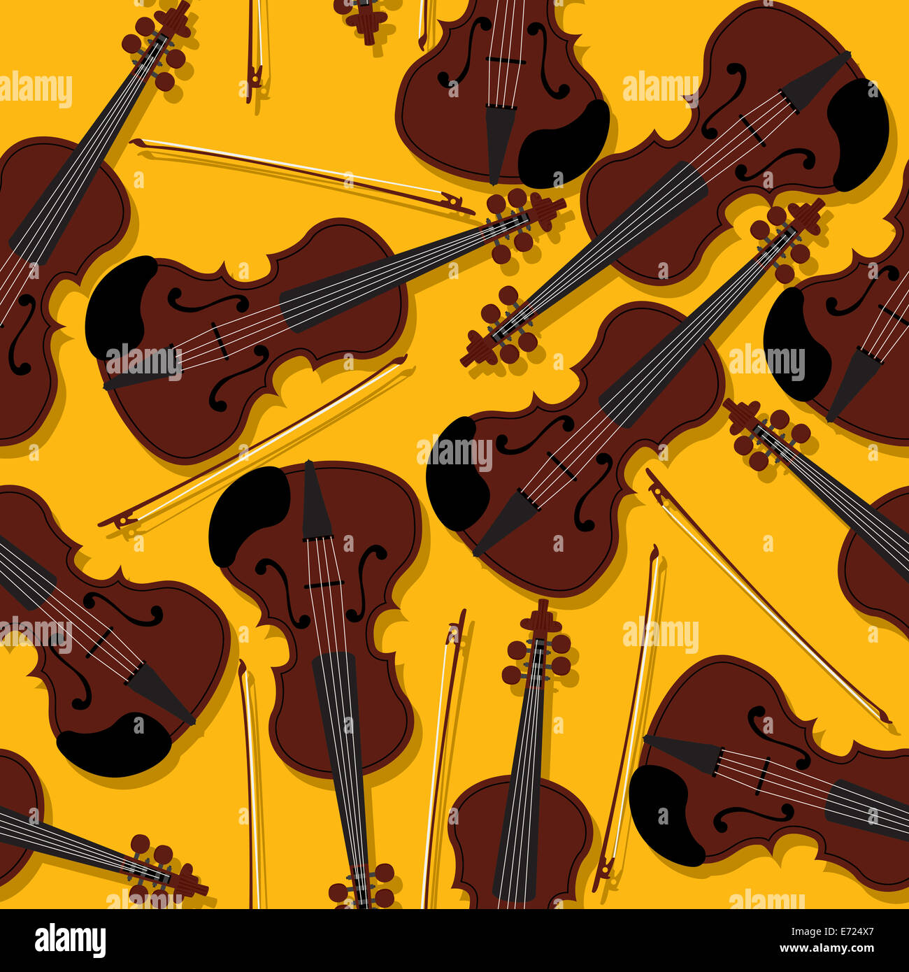Violins and bow seamless pattern for your design Stock Photo - Alamy
