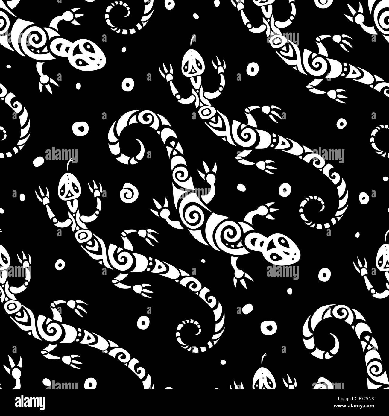 Lizards. Seamless pattern Stock Photo - Alamy