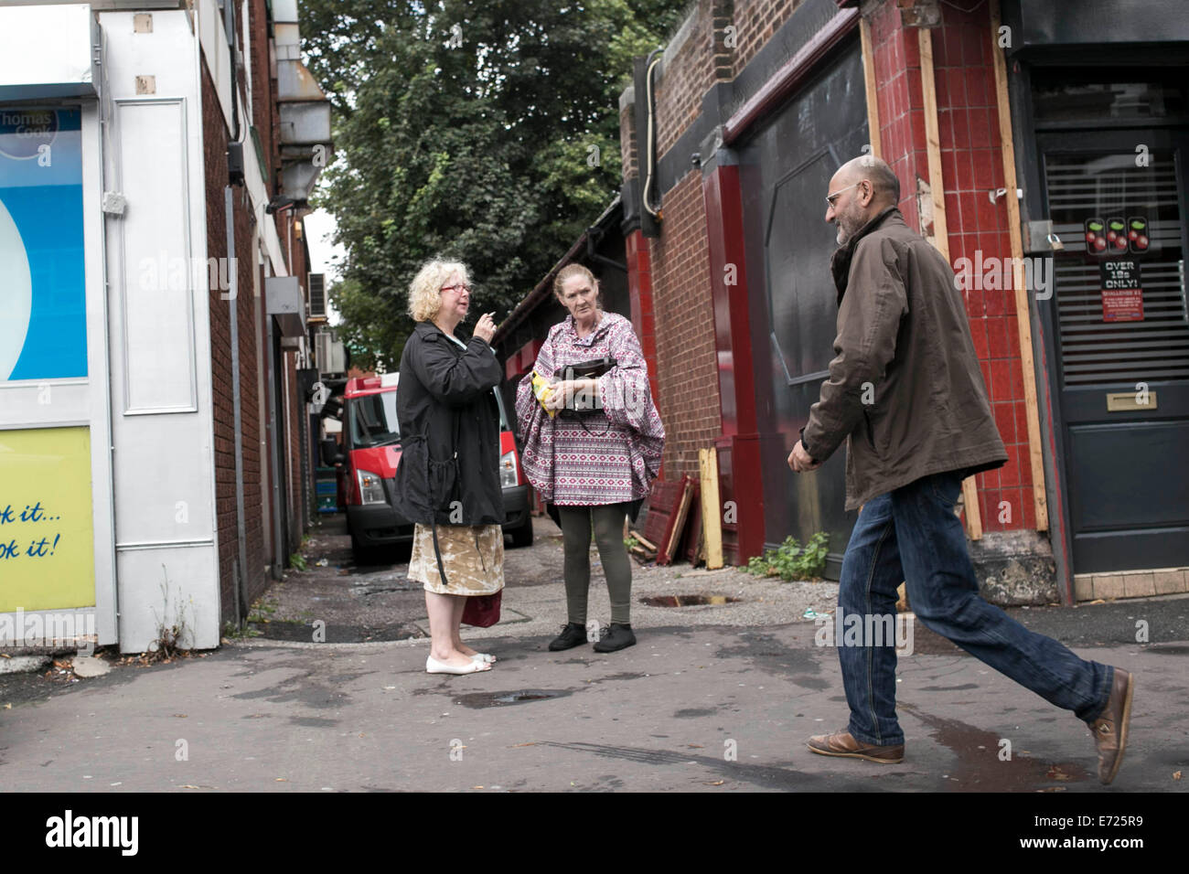 A street scene on Wilbraham Road , Chorlton , Manchester Stock Photo ...
