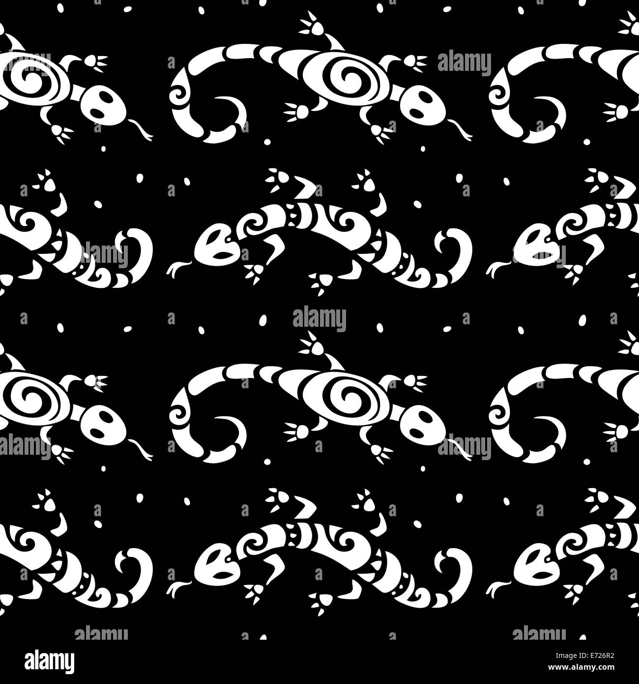 Lizards. Seamless pattern Stock Photo - Alamy