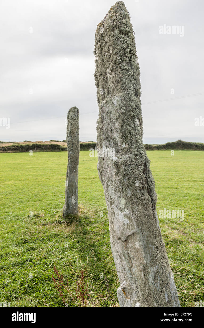 Ancient stone circle with standing stones Stock Photo - Alamy