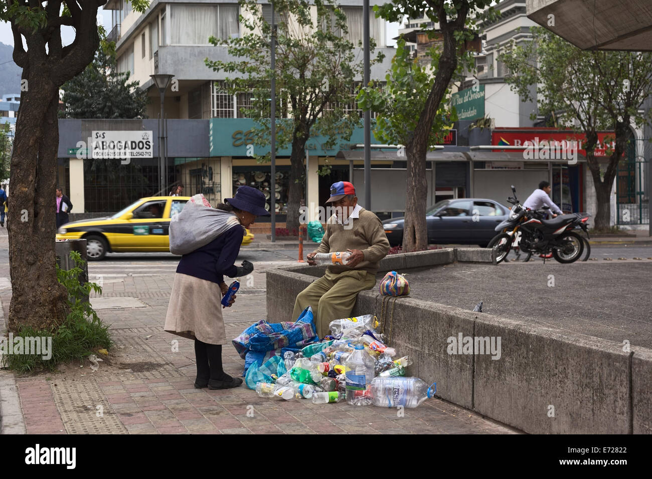 People collecting plastic bottles recycling hi-res stock photography ...