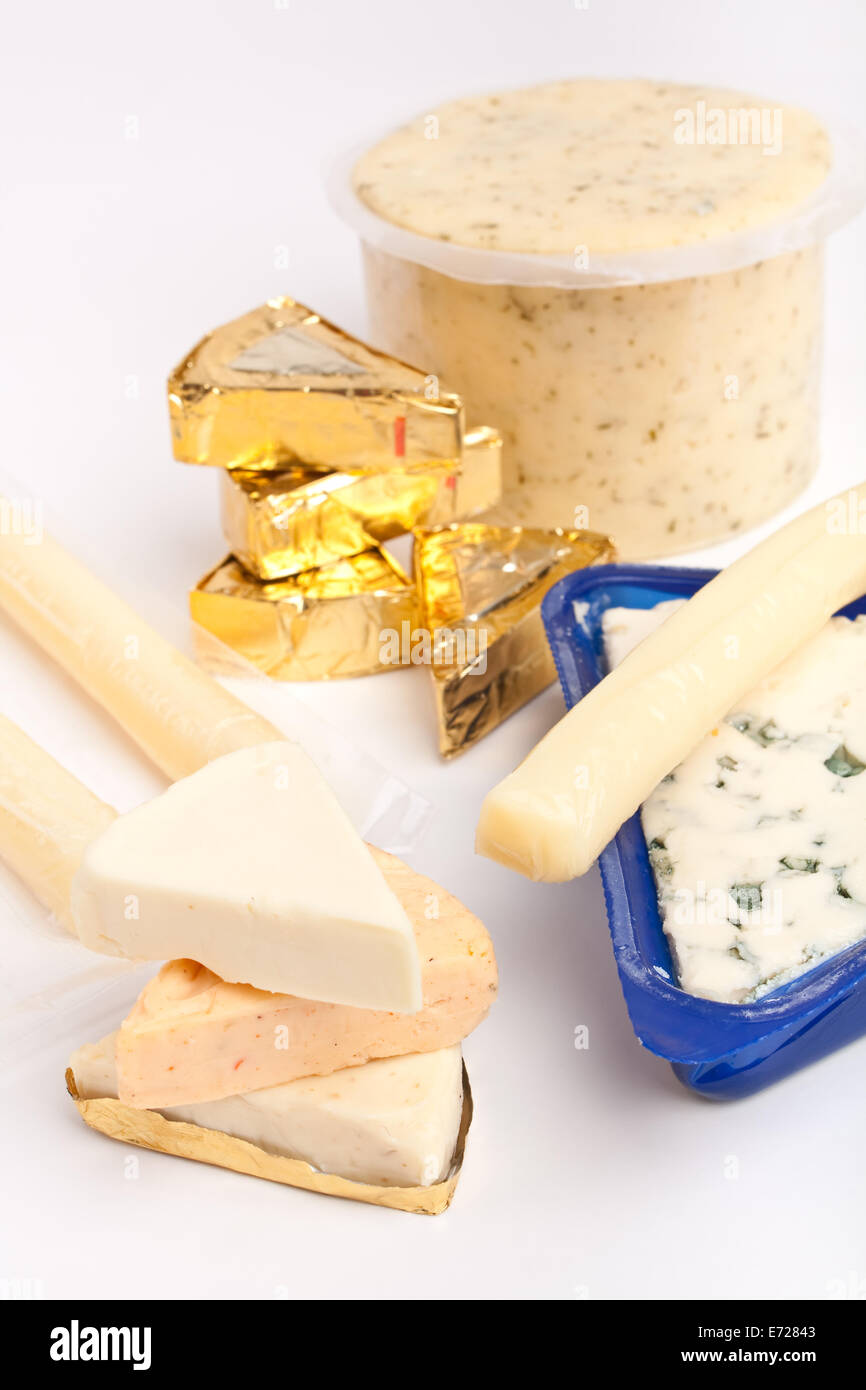 Various types of soft cheese Stock Photo - Alamy
