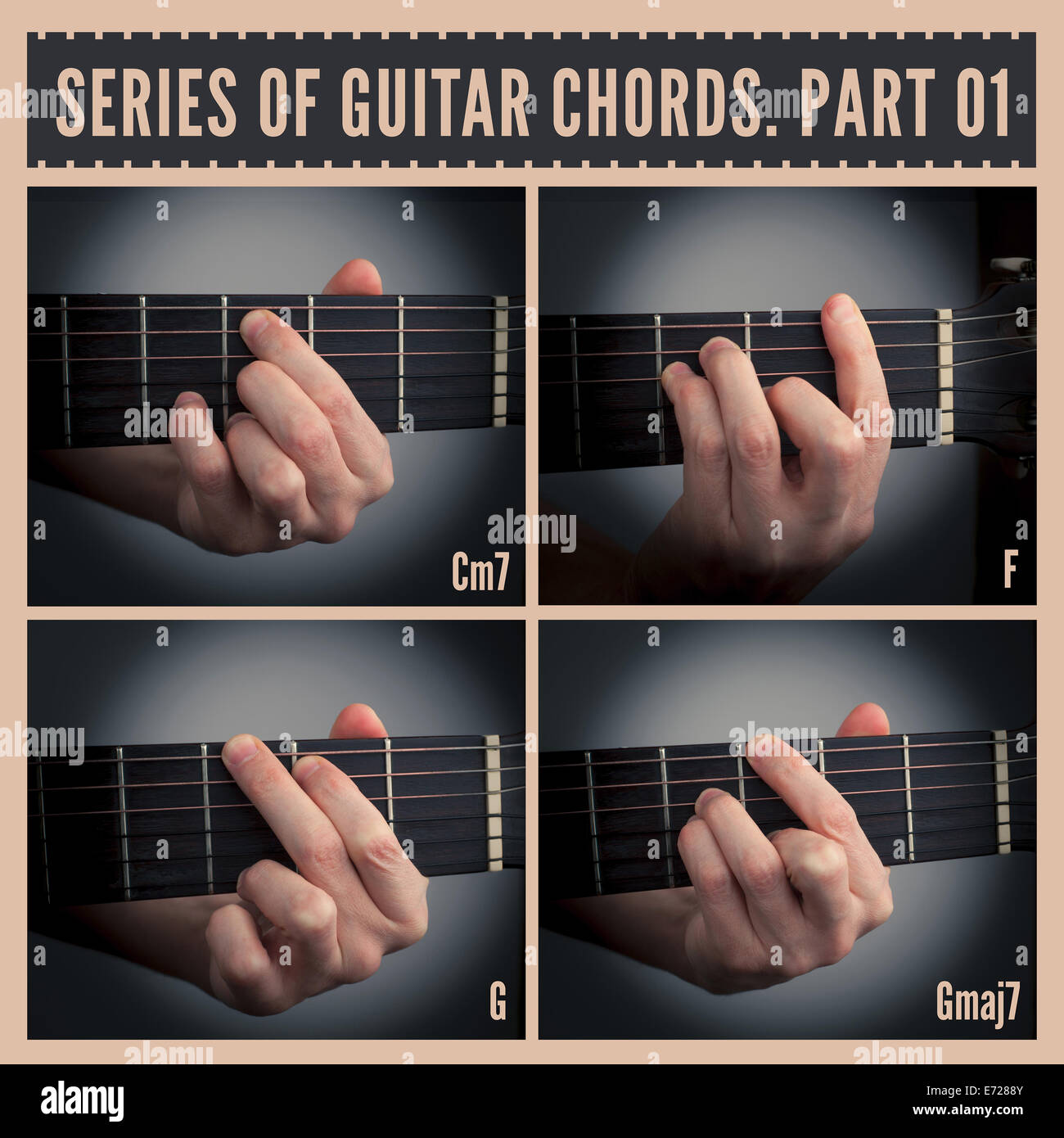 Fingering guitar chord hi-res stock photography and images - Alamy