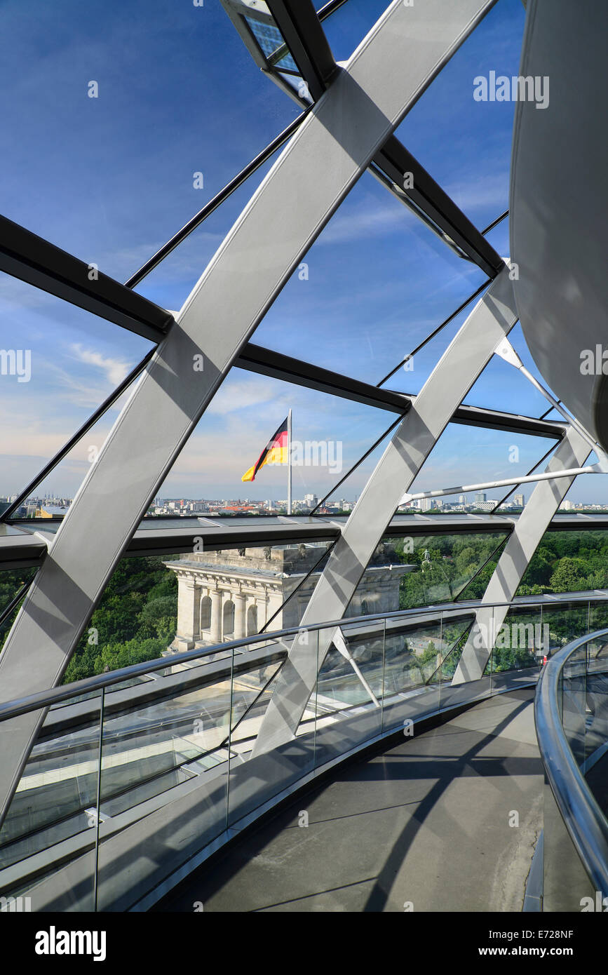 Germany, Berlin, Reichstag Parliament Building Interior view of the ...