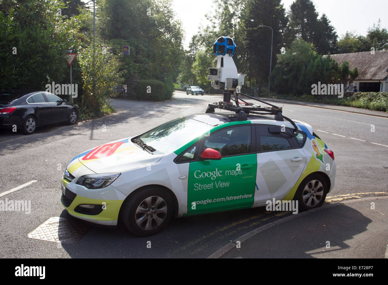 Google Maps Street View camera car in and around Windermere Stock Photo ...