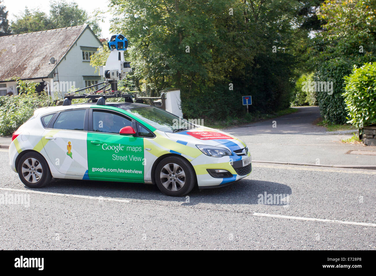Google Maps Street View camera car in and around Windermere Stock Photo ...