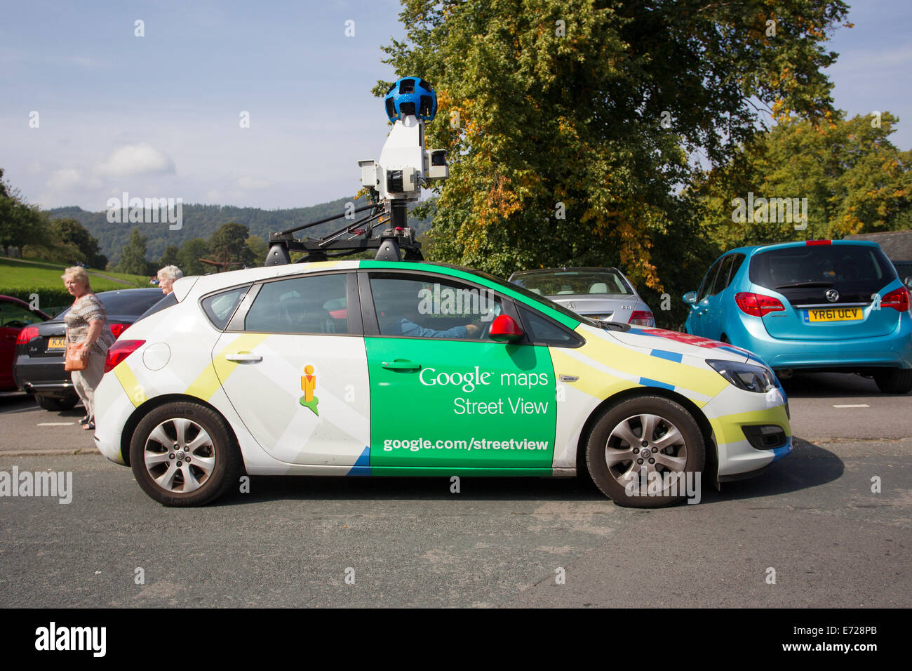 Google Maps Street View camera car in and around Windermere Stock Photo ...