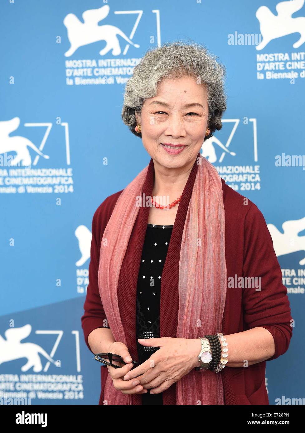 Venice, Italy. 4th Sep, 2014. Actress Lu Zhong poses during the photo ...