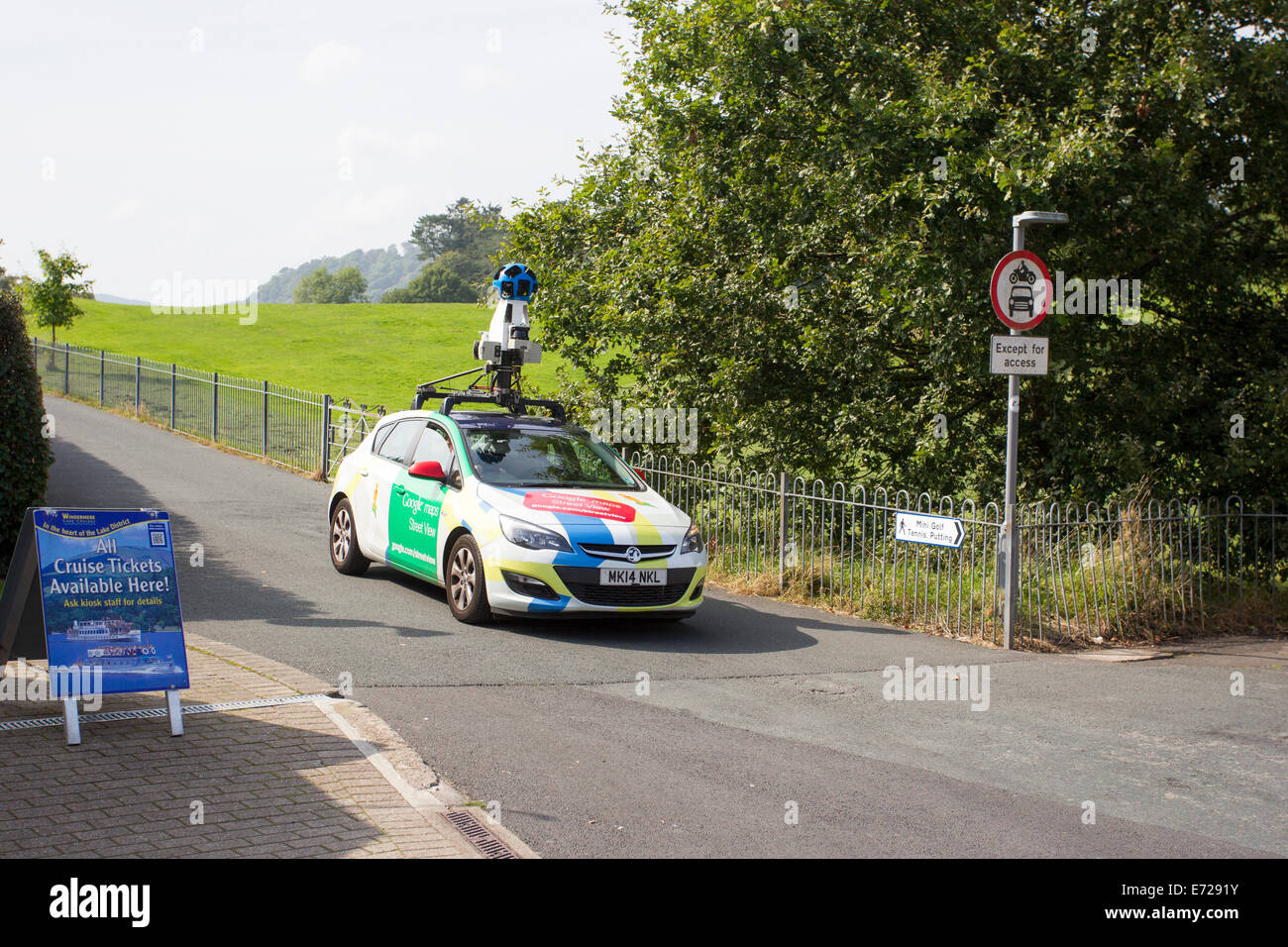Google Maps Street View camera car in and around Windermere Stock Photo ...