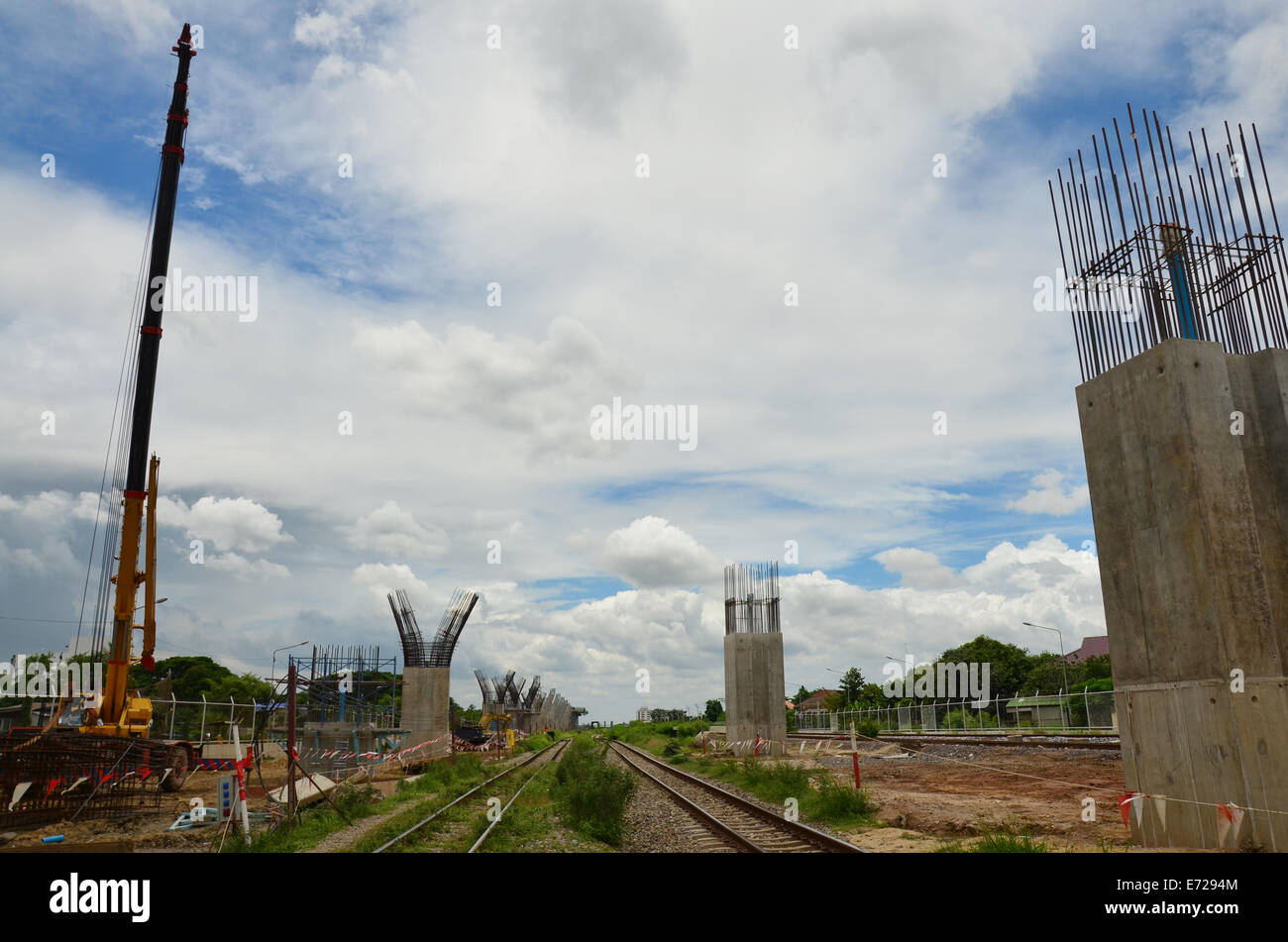 Building Railway Train Construction Site at Bangkok Thailand Stock ...
