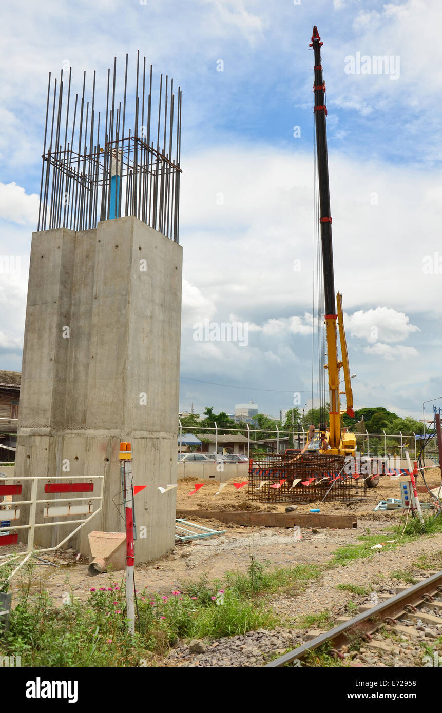 Railway track construction working transportation industrial equipment ...