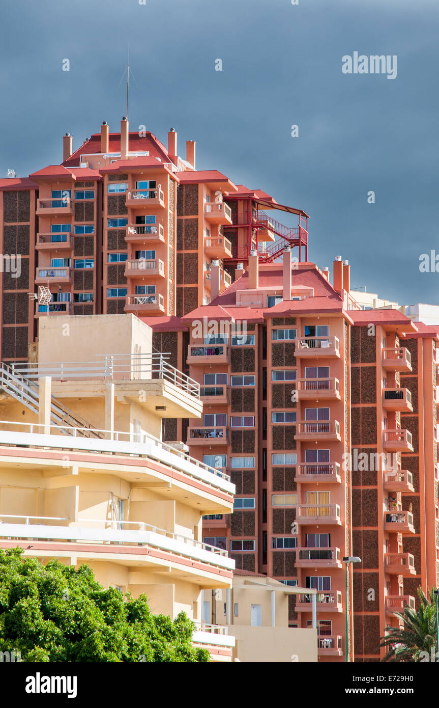 modern buildings very big red colored Stock Photo - Alamy