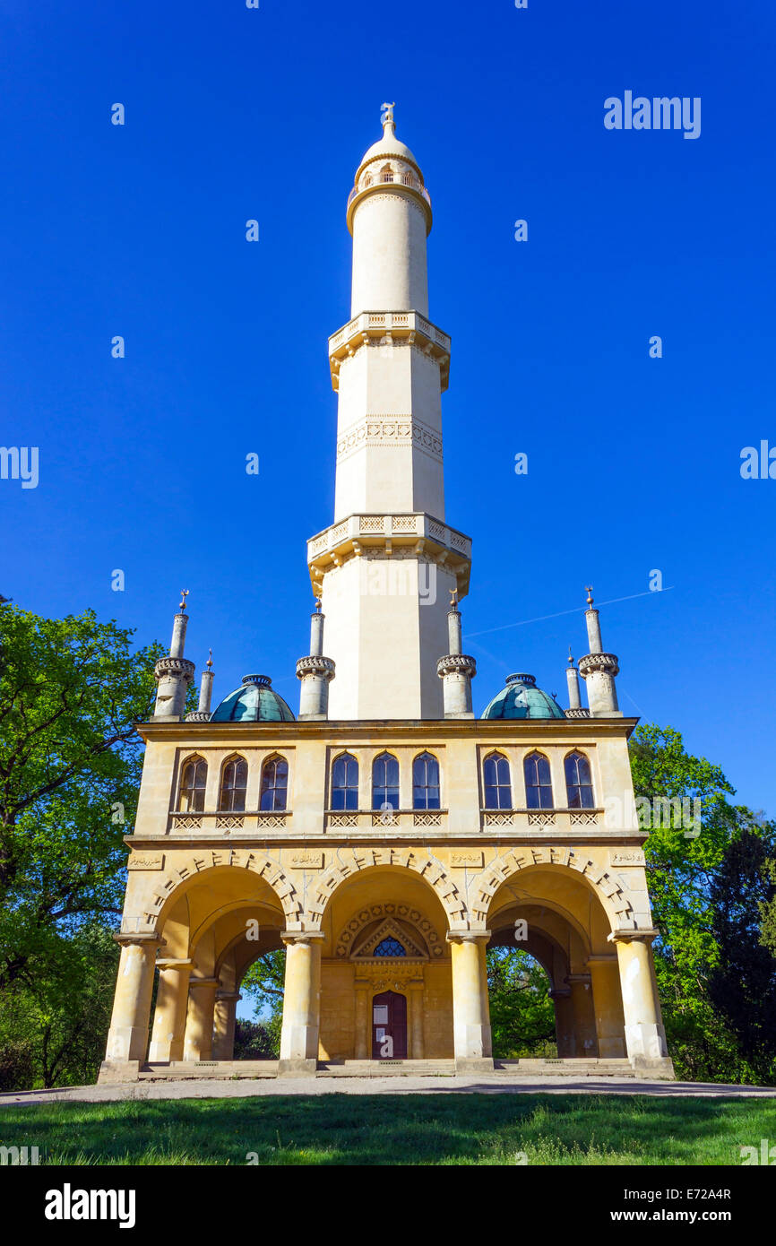 Minaret, Lednice Castle, Lednice or Eisgrub, Breclav district ...
