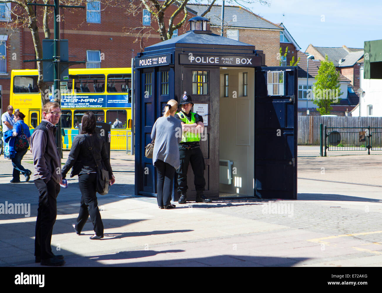 British Bobby in Traditional Police Box Stock Photo - Alamy