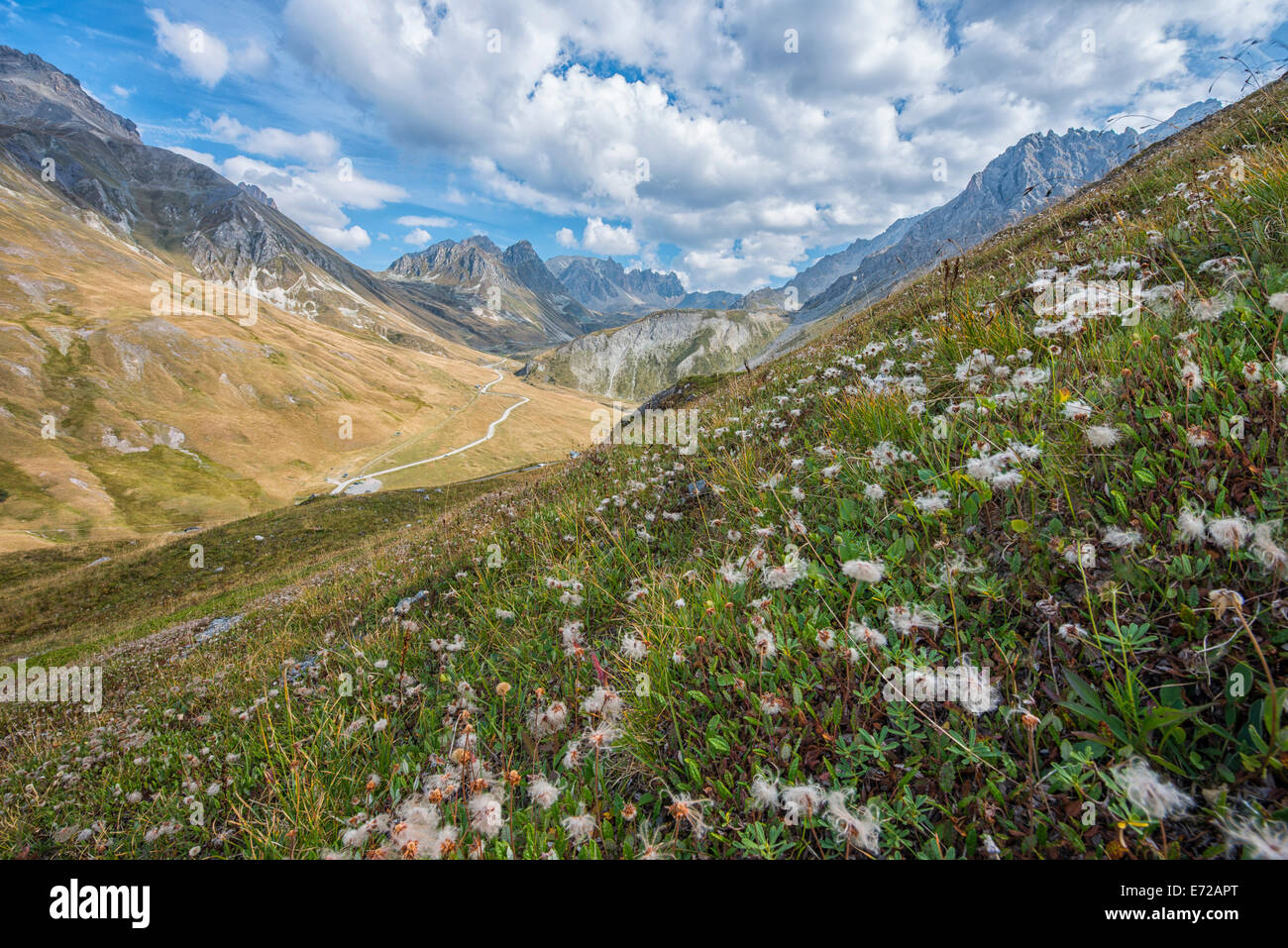 View of the Col du Galibier mountain pass, Savoie, France Stock Photo ...
