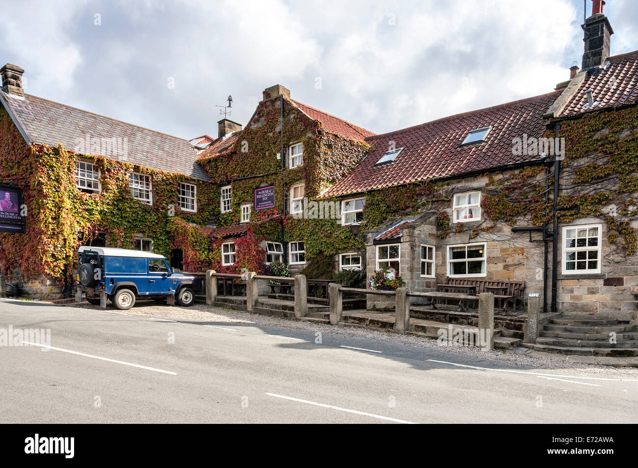 The Duke of Wellington pub in Danby village Stock Photo - Alamy