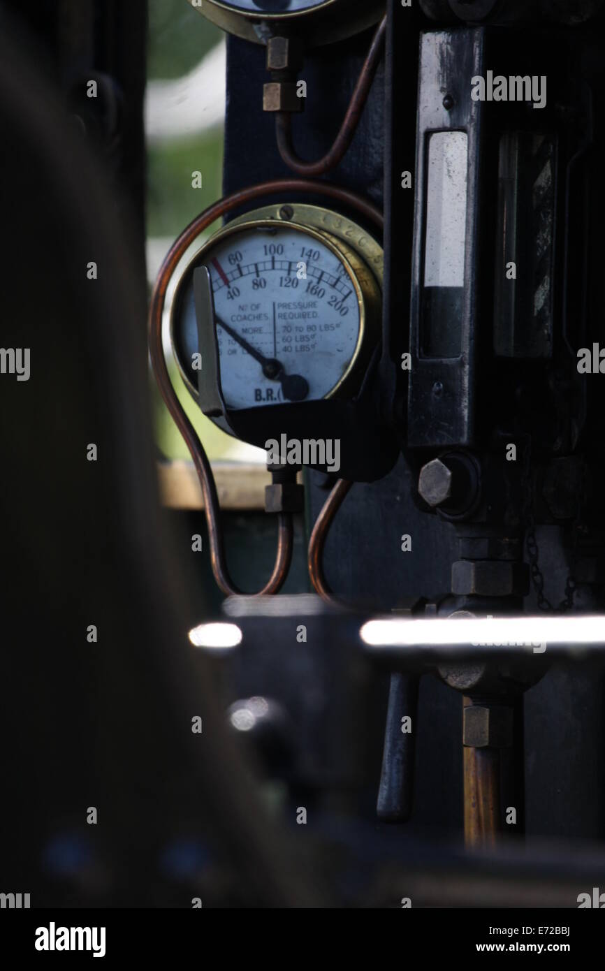 steam train controls Stock Photo - Alamy